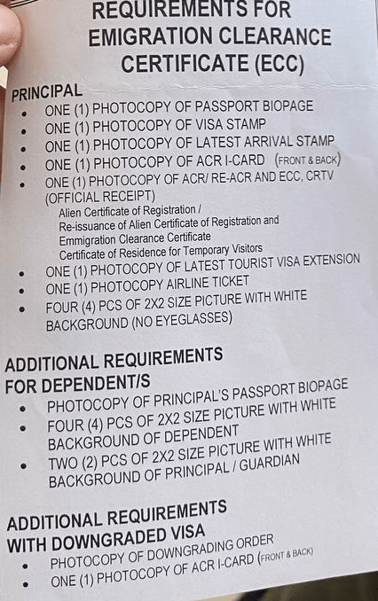 Chia sẻ cách làm ECC để đi khỏi Philippines - Maliexp.com - Việc làm Philippines tốt nhất